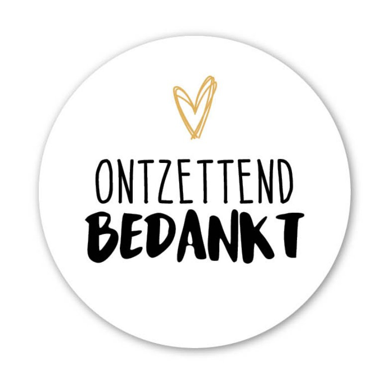 sticker ontzettend bedankt